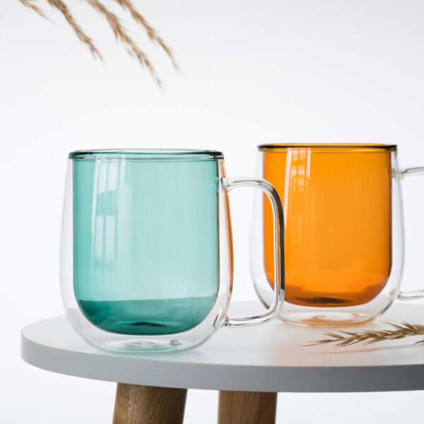 Double Wall Glass Coffee Mugs - Vmara Glass
