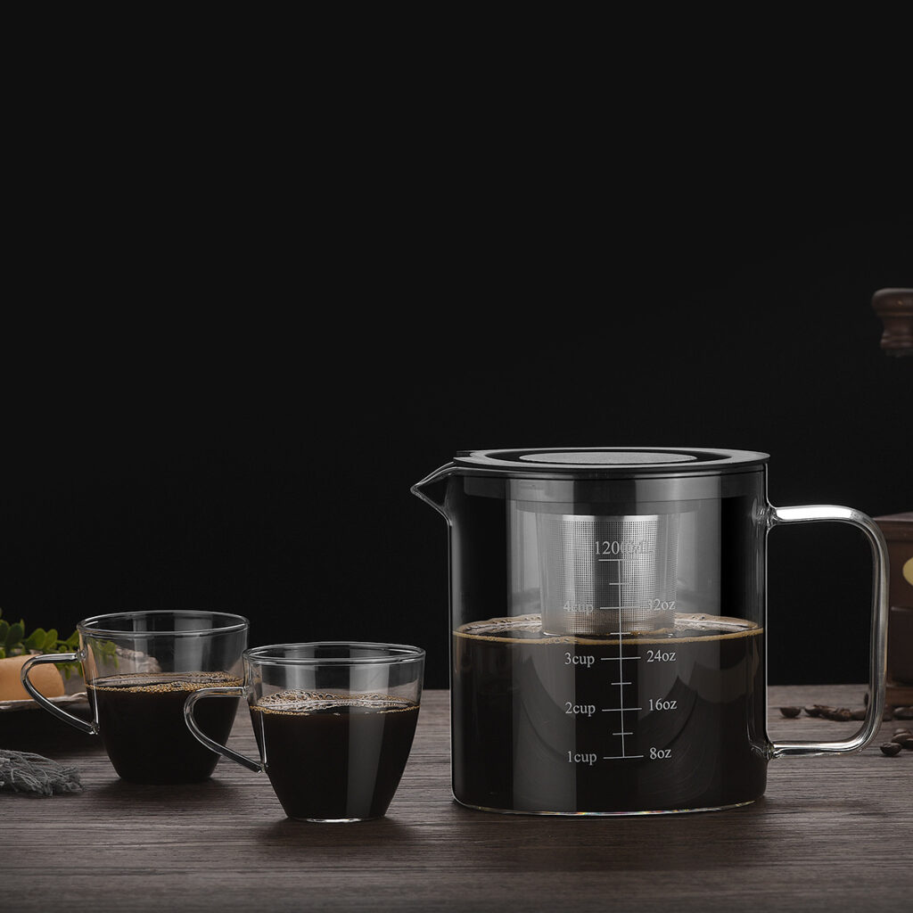 Glass Coffee Maker With Stainless Steel Filter - Vmara Glass