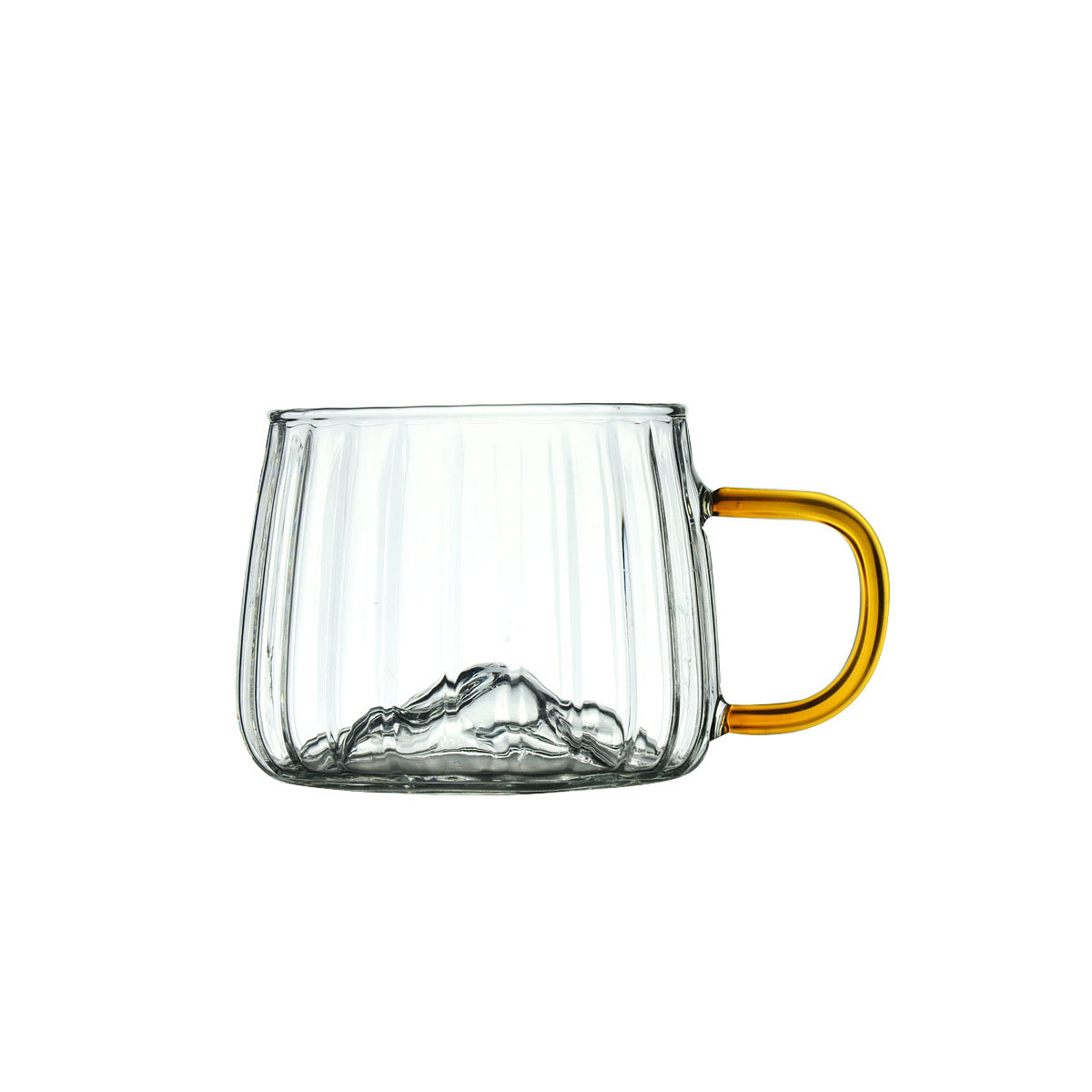 Vertical Stripe High Borosilicate Glass Cup - Vmara Glass