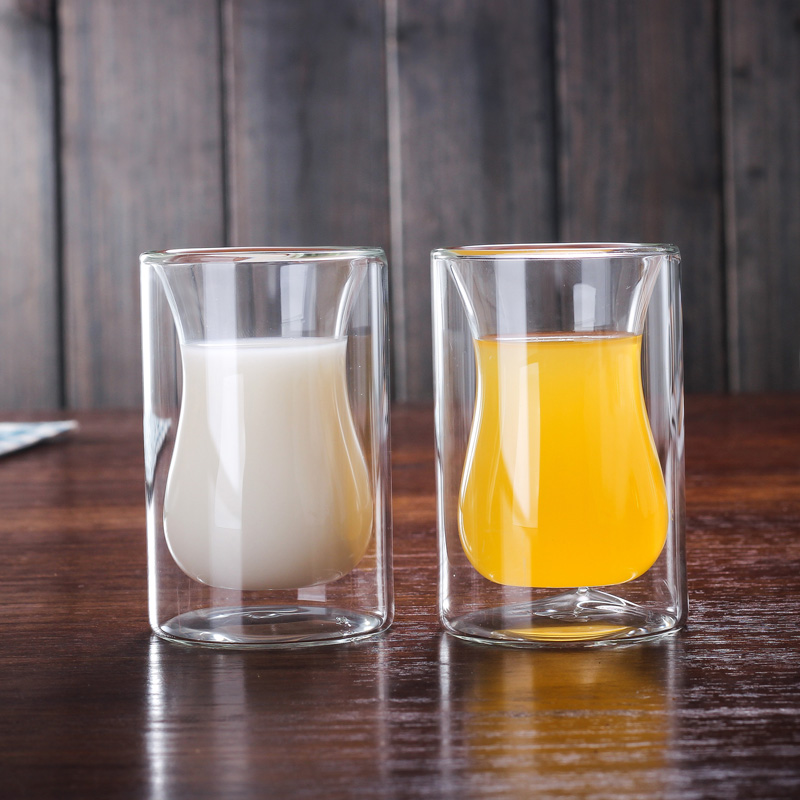 Double Walled Insulated Glass Coffee Mugs With Handle - Vmara Glass
